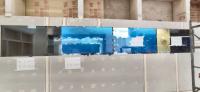 China On-site installation of 46-inch 1×4 transparent screen project in Huji Town, Jining, Shandong for sale