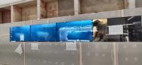 China On-site installation of 46-inch 1×4 transparent screen project in Huji Town, Jining, Shandong for sale