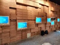 China 32-inch transparent screen of Hangzhou New Fourth Army Two Crossing Fuchunjiang Memorial Hall for sale
