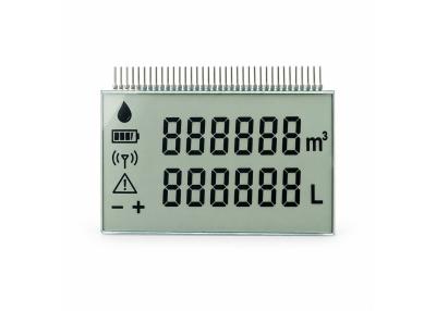 China Custom HTN Positive Segment LCD Display Module 38 Pin Digital Water Meter LCD with m3 L Icons for sale
