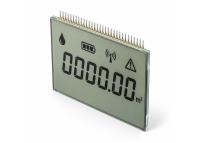 China Custom HTN Positive Segment LCD Display Module 38 Pin Digital Water Meter LCD with m3 L Icons for sale