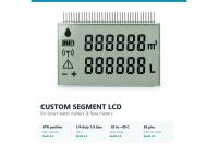 China Custom Segment LCD Panel Flow Rate Display m3/h Digital Flow Meter LCD Display Module for sale