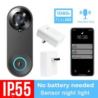 China FCC Approved IP54 WIFI Video Doorbells 128G H 265 Tuya Smart Doorbell for sale