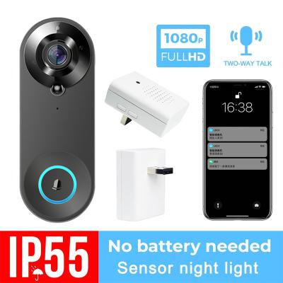 China FCC Approved IP54 WIFI Video Doorbells 128G H 265 Tuya Smart Doorbell for sale