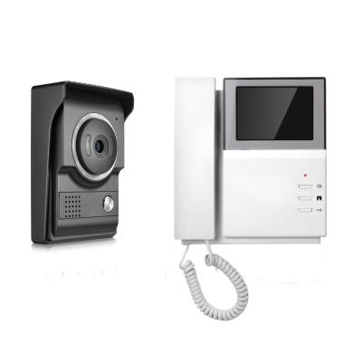 China Doorbell Speaker 4 Wire Video Intercom System 800TVL 4.3 Inch Color Screen for sale