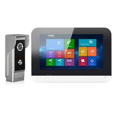 China Touch Monitor ROHS 4 Wire Video Intercom System ABS Acrylic audio video door phone for sale