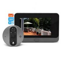 China Smart Video Door Bell Tuya CCTV Camera 1080P HD 4.3 Inch LCD 5000mah Wifi Peephole Video Doorbe for sale