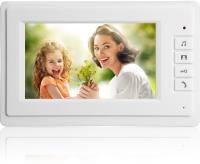 China ROHS 0.35kg 4 Wire Video Intercom System 7 Inch TFT Color Audio Video Door Bell for sale