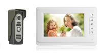 China ROHS 0.35kg 4 Wire Video Intercom System 7 Inch TFT Color Audio Video Door Bell for sale