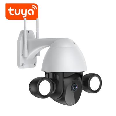 China 3MP Tuya Ring Outdoor Floodlight Camera PTZ Waterproof 128G Memory for sale