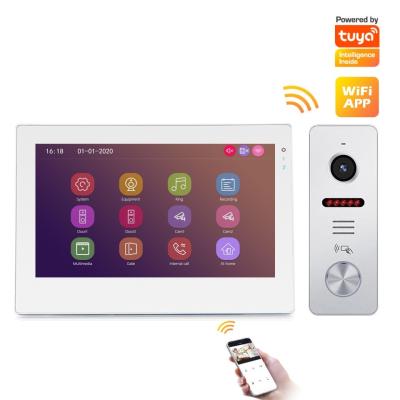 China Tuyasmart 2 Wired Video Door Entry System FHD CVBS Call Panel Villa Intercom Bells for sale
