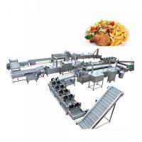 China Fully Automatic Potato Chips Making Machine 200-250kg/h Capacity with 380V 15KW Power for Industrial Food Processing for sale