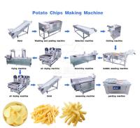 China Automatic Potato Chips Making Machine 380V 15KW Food Grade Stainless Steel Fryer for sale