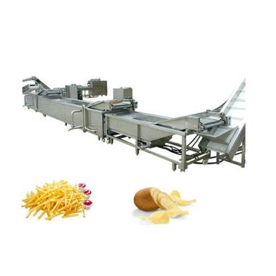 China Automatic Potato Chips Frozen French Fries Production Line 380V 15KW Food Processing Equipment for sale