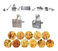 China Automatic Extruded Corn Puff Production Line 100-500kg/h Capacity with 380V Power and Stainless Steel Construction for sale