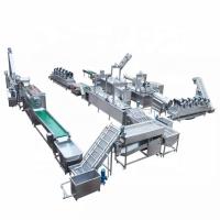 China Industrial French Fries Production Line 500kg/h Potato Chips Making Machine SUS304 Continuous Frying for sale