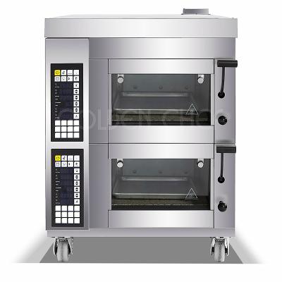 China Professional Stainless Steel Gas Oven for Bakery - 450×66×168 cm, 380V Electric Power with Glass Window for sale