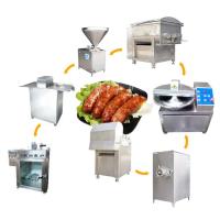 China High Capacity Sausage Production Line 2100x920x1040mm with 300-800kg/H Filling Capacity and 60 Ties/Minute for sale