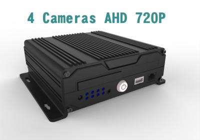 China AHD Mobile Vehicle DVR 4 Cameras In 720p Resolution Support 3G 4G GPS WIFI Optional for sale