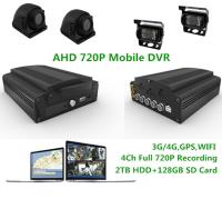 China 2TB HDD 3G/4G WIFI GPS G-sensor Analog High Definition DVR 4CH 720P Realtime MDVR for sale