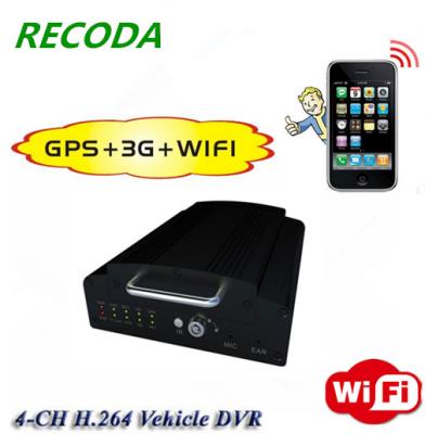China 4Ch Vehicle Mobile DVR , 2.5 Inch 1TB HDD 12V DC Vehicle DVR With Wireless 3G for sale