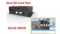 China 4 Channel Full HD 256GB SD Card AHD Mobile DVR Built In GPS 3G 4G WIFI for sale