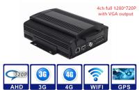 China 2TB HDD 3G / 4G WIFI GPS G - sensor Car Mobile DVR 4CH AHD 720P Vehicle MDVR for sale