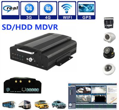 China 4Ch SD / HDD 3G Mobile DVR Security Camera System Support Real Time Recording for sale