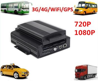 China Realtime Monitoring 720p 4Ch Full HD Mobile DVR with Max 2TB HDD / 64GB SD Card for sale