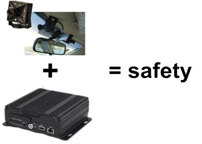 China SD Card 4 Channel Video mobile dvr for vehicles With Night Vision Camera for sale