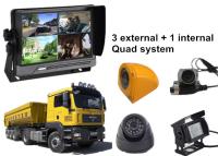 China Lorry 4 Security Camera Car DVR AHD 3G GPS WIFI Quad Monitor System for sale