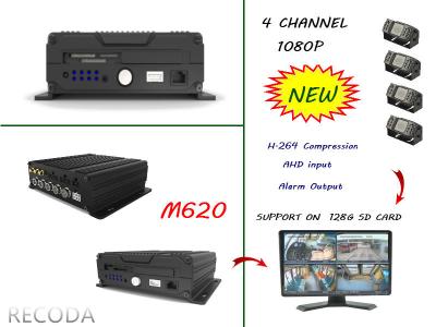 China RECODA M620 4 Channel 1080P full hd car dvr Support 3G , 4G , WIFI , GPS for sale