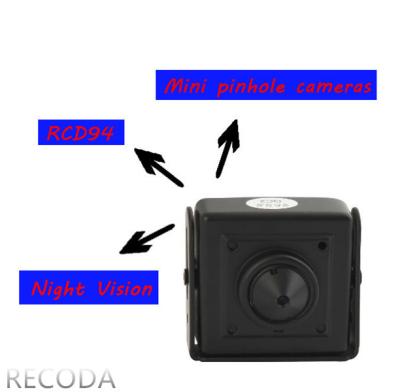 China RECODA RCDP4 3D DNR 800TVL pinhole micro Hidden Cameras in Cars , Low Lux for sale