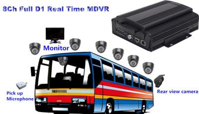 China 8 Channel Full D1 HDD Bus Mobile DVR3G / 4G MDVR Support GPS Tracking for sale