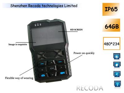 China RECODA M503 64G Micro SD - card body worn camera police Support GPS 4G WIFI Function for sale