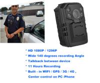 China PC Real - Time Police Body Worn Camera For Police Officers , Support 3G / 4G / WIFI for sale