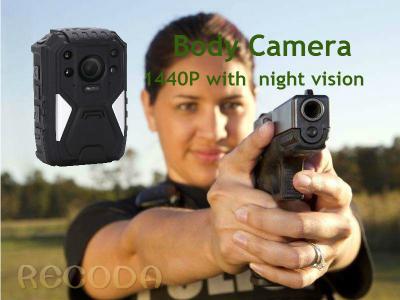 China IP68  Night Vision GPS WIFI RECODA 4G Body Camera 1440P With 140° View Angle for sale