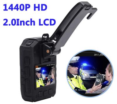 China Full HD 1440P Waterproof  Police 4G Wearable Video Camera With GPS WIFI for sale