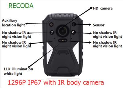 China Black 12h Police Body Worn Camera Hidden 140 Degree Video Audio Recorder for sale