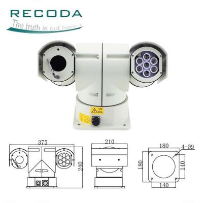 China Police Car PTZ Camera Night Vision 18X Zoom 360 Degree Rotate IR 720P 12 Months Warranty for sale