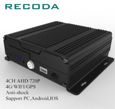 China Dual SD Card Mobile Vehicle DVR 4G/WIFI/GPS 4Ch 720P High Accurate GPS Module for sale