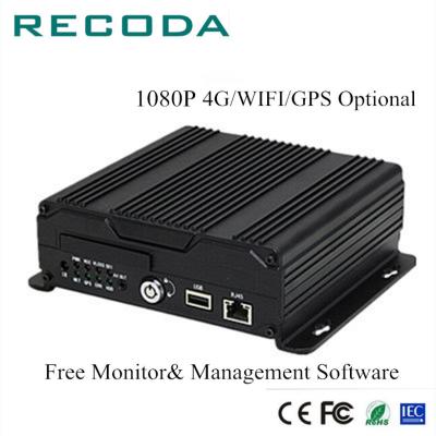 China 1080P 4Ch Mobile Vehicle DVR Dual SD Card 4G/WIFI/GPS H.264 Video Compression for sale