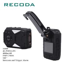 China 4G/WIFI Police Wearing Body Cameras GPS 1440P HD 10 Hours Battery Fire Proof IP67 for sale