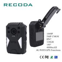 China Shock Proof IP67 Police Officers Wearing Body Cameras Real Time Monitor GPS HD 1440P for sale