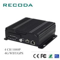 China G Sensor Car DVR Video Recorder 1080P 4Ch Hybrid Cameras Dual SD Card 3G/4G/WIFI Real Time Monitor for sale