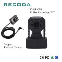 China IP67 GPS Police Body Worn Camera 1296P 11 Hrs Recording 140 Degree Lens Angle for sale