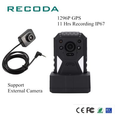 China IP67 GPS Police Body Worn Camera 1296P 11 Hrs Recording 140 Degree Lens Angle for sale