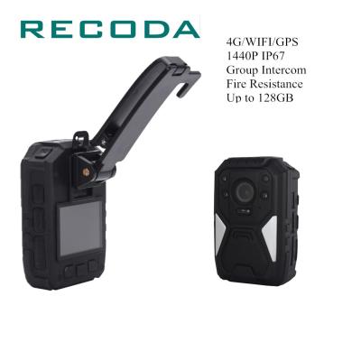 China HD 1440P Police Handy video Recorder IP67 4G/WIFI Real Time Monitor Fire Resistant for sale