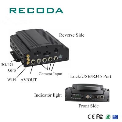 China Car Mobile Vehicle DVR 1080P Resolution 4CH Aviation Plug Input HDD SD Card Storage for sale