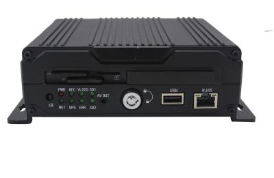 China Dual SD Card Mobile Vehicle DVR 4Ch 1080P H.264 Video Compression High Shock Proof for sale
